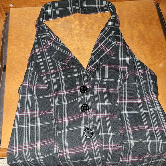 Wet Seal | Jackets & Coats | Backless Plaid Vest | Poshmark